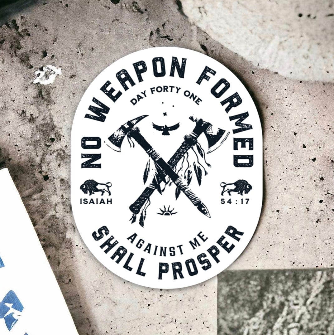 No Weapon Sticker – Day Forty One